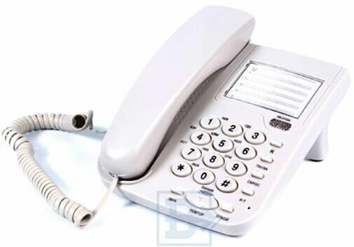 Стационарный телефон проводной для дома и офиса 555/06 IVORY