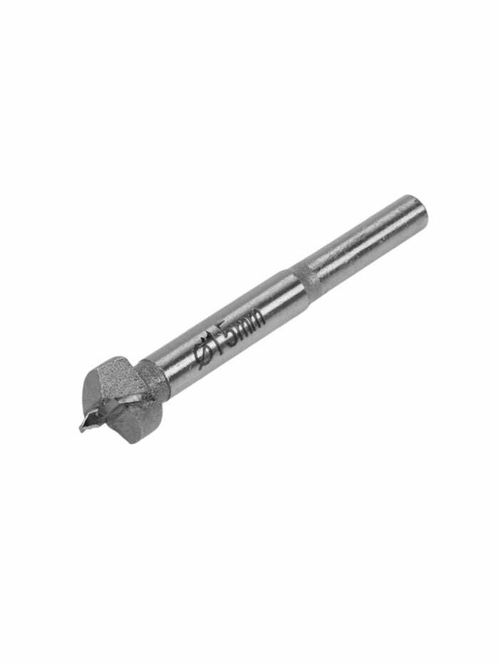 Сверло Форстнера тундра, твердосплавные пластины, цилиндрический хвостовик, 15 мм