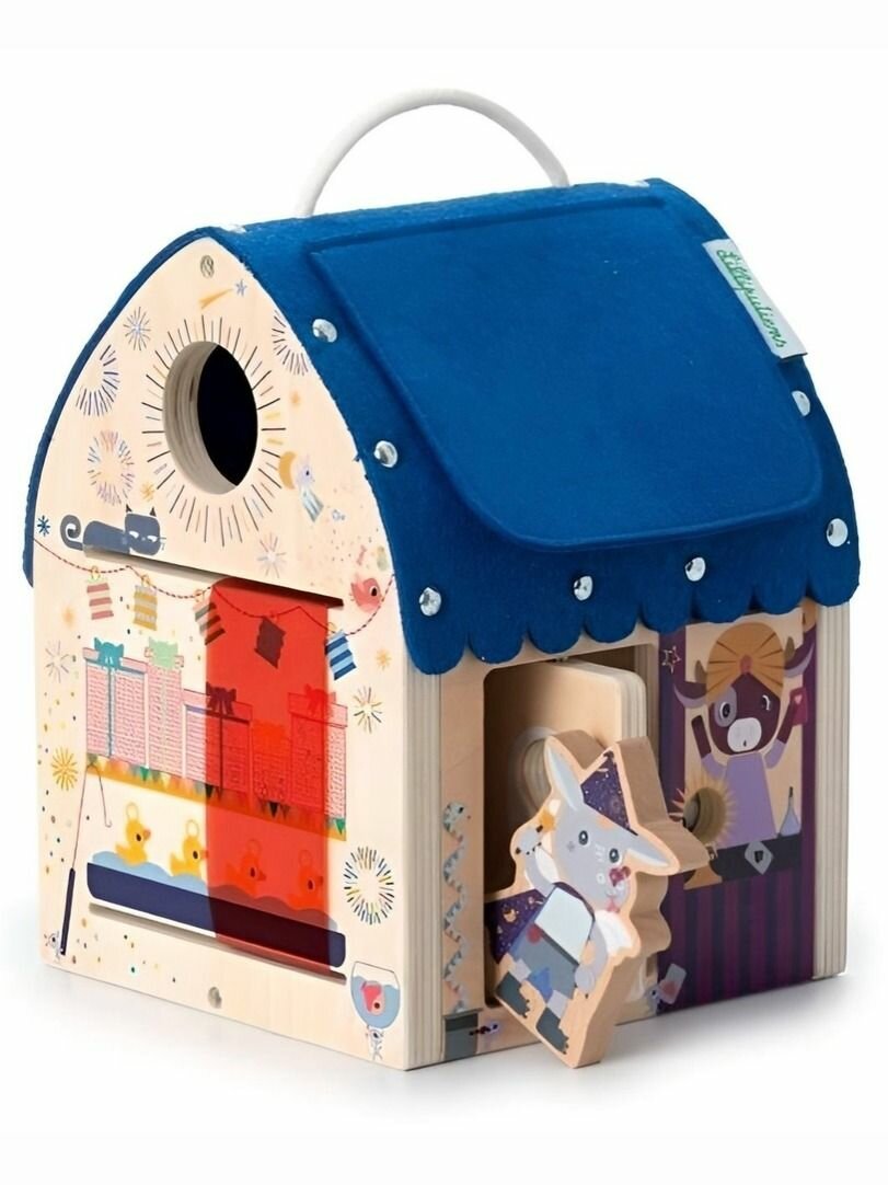 LILLIPUTIENS бизидом Волшебник развивающий деревянный для детей от 2 лет