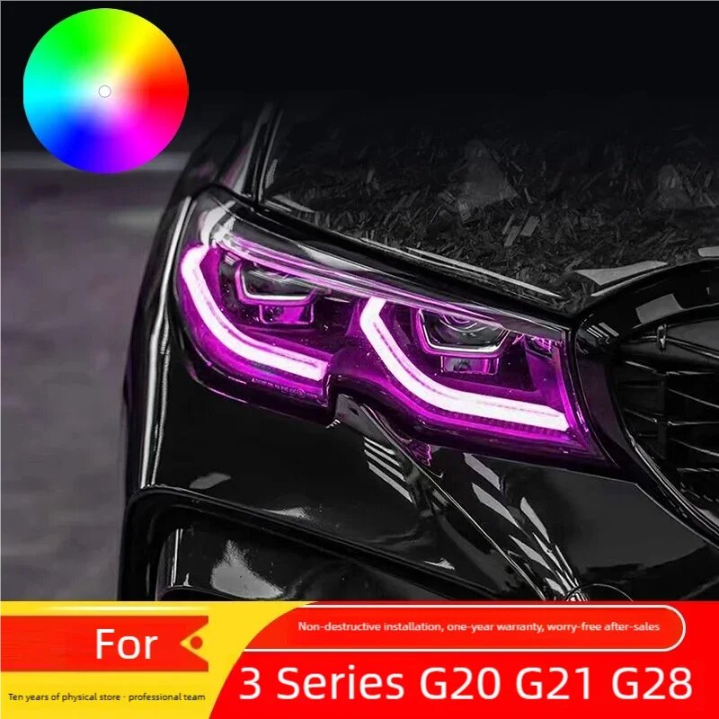 CSL 3 серии G20 Лазерная фара Желтый лимон Ангельские глазки RGB DRL Платы для BMW G21 320i 330i M340I 2019 2020 Янтарный дневный свет Eu Spec, RGB