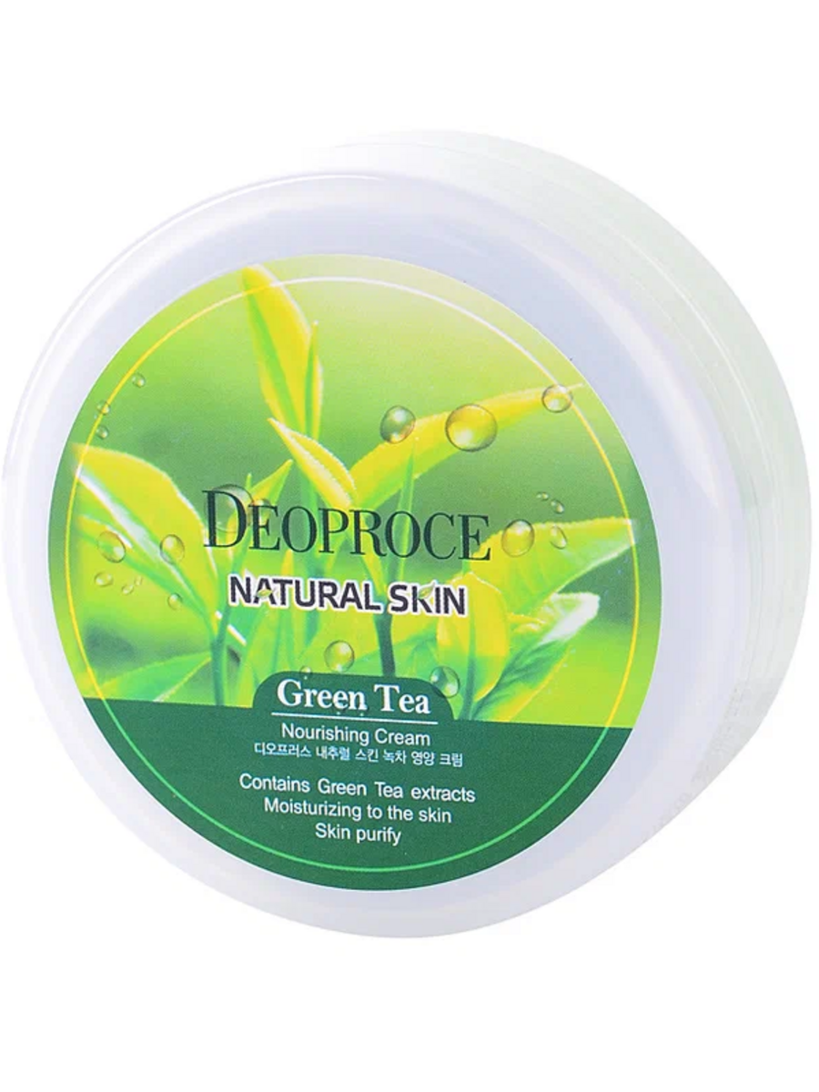 Крем Deoproce Natural Skin Green Tea Nourishing для лица и тела с экстрактом зеленого чая, 100 мл