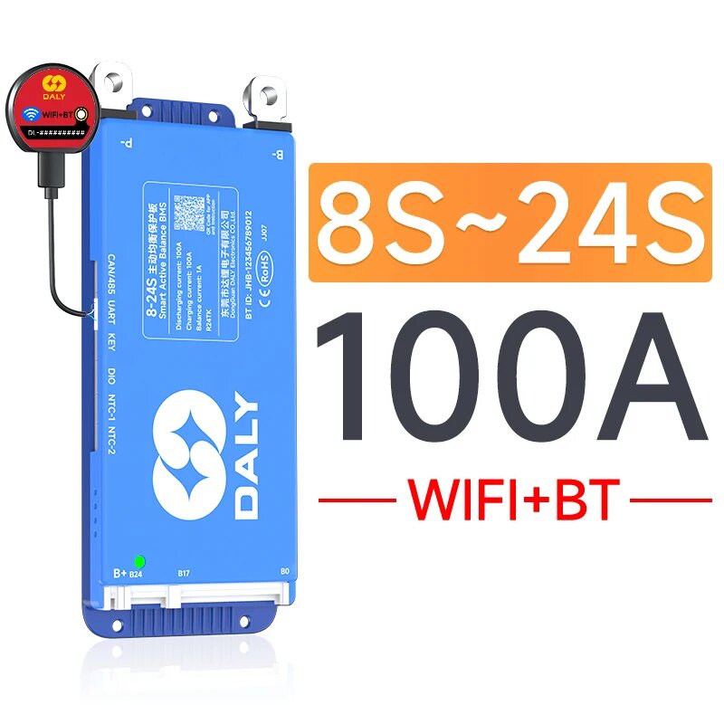 DALY 8S-24S 100A WIFI BMS для LiFePO4