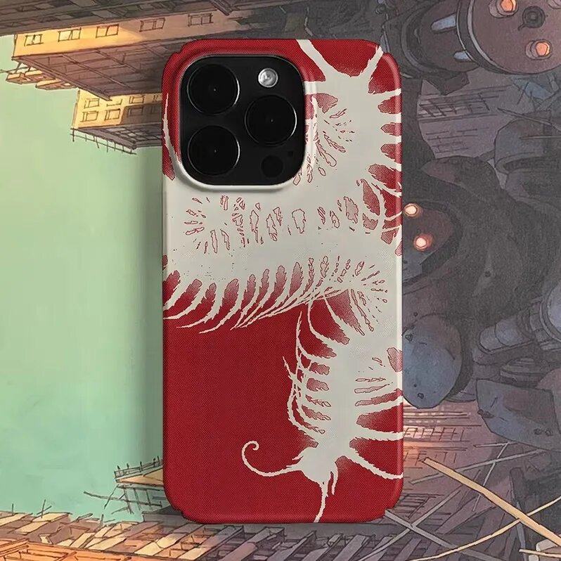 Чехол для iPhone 13 Pro, акриловый ТПУ, Ins Red Centipede Art