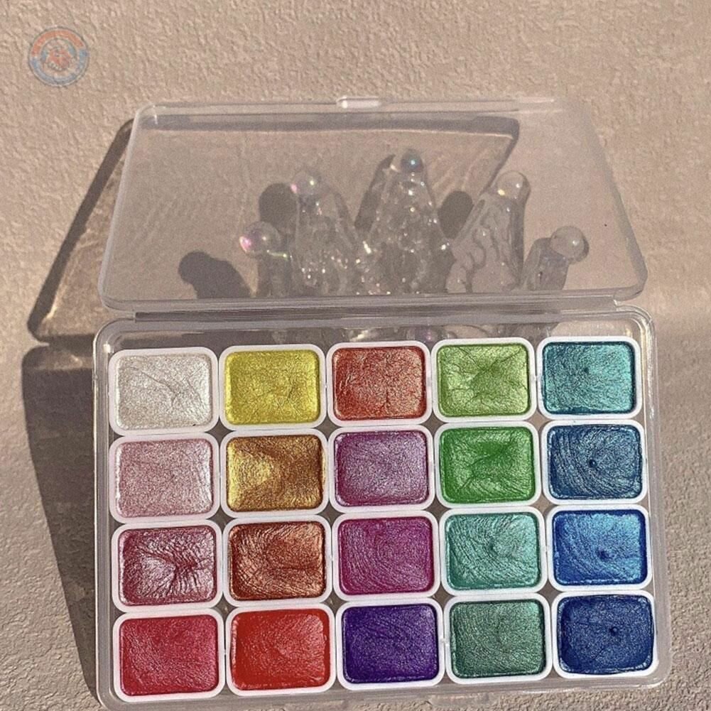 Перламутровый акварельный пигмент Дуньхуан, концентрированная краска для китайской живописи, дизайна ногтей и творчества, блестящие однотонные цвета