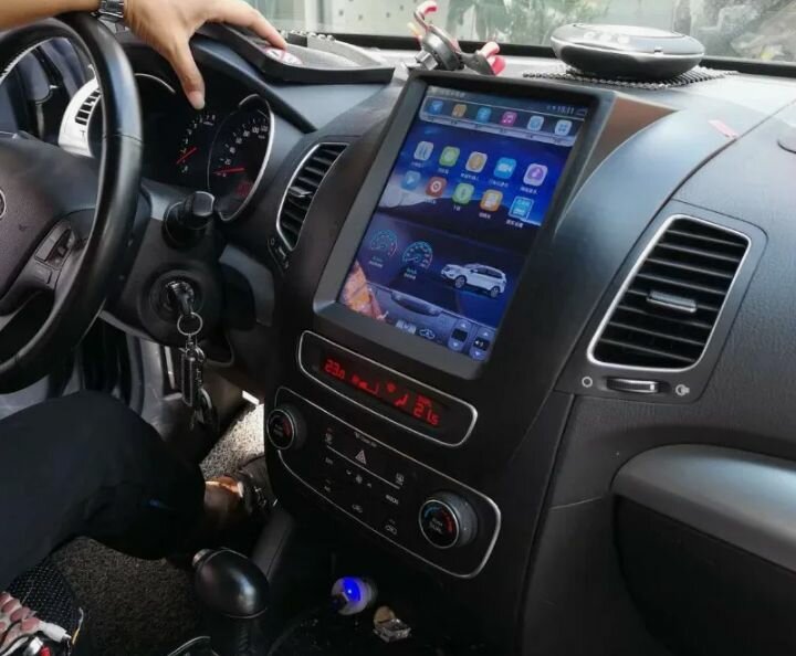 Магнитола Андроид Kia Sorento 2013 2014(6+128гб)Тэсла стиль(Киа Соренто)