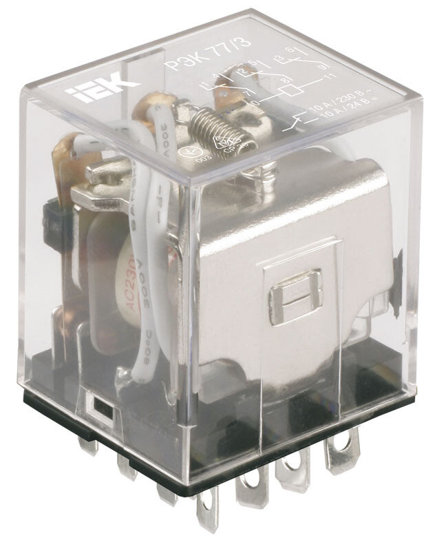 Реле ONI промежуточное 10А 220В 3ПК РЭК77-3 без розетки