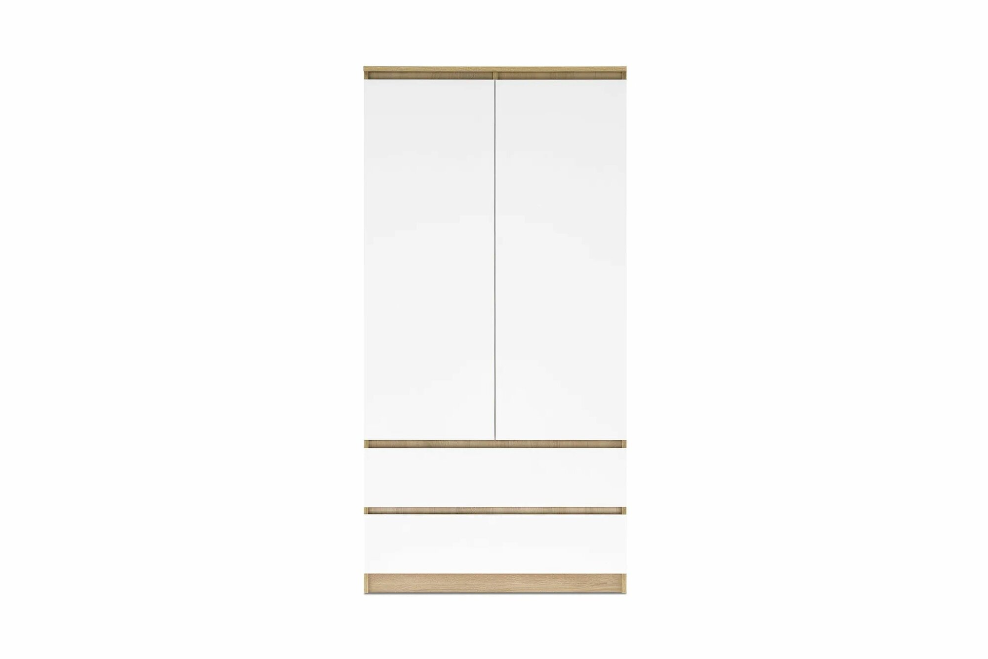 Шкаф Челси 2-х дверный дуб сонома / белый глянец