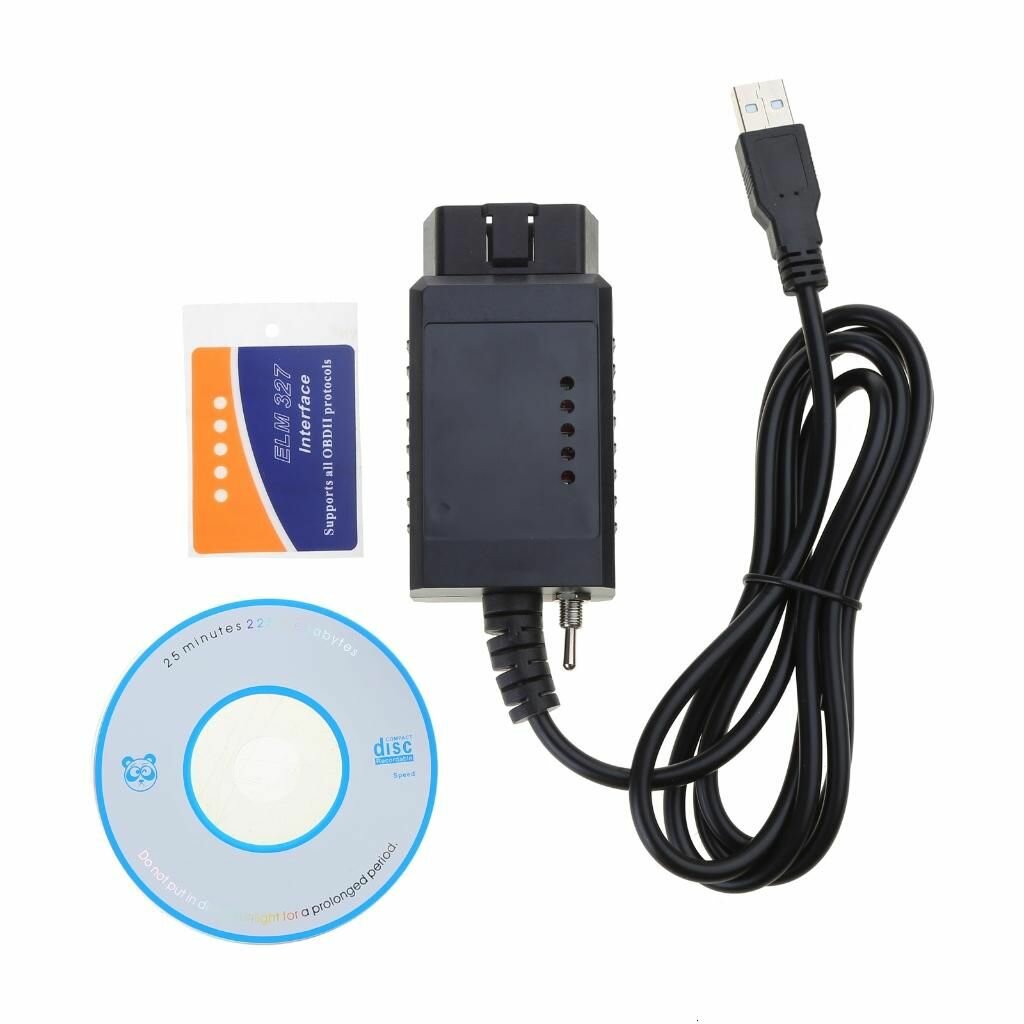 CAR AUTO OBD2 Диагностический инструмент ELM 327 USB -код чипа чтения HS CAN/MS CAN CLOMBE