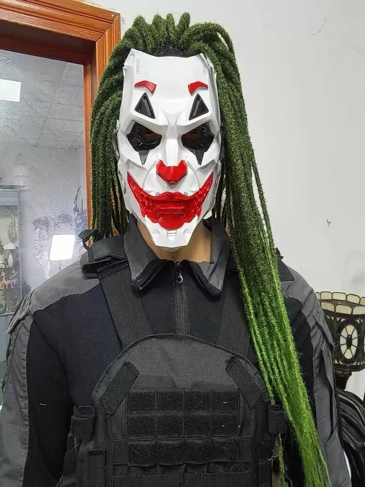 Маска Джокера - Киберпанк с Дредлоками для Косплея и Аниме Съемок