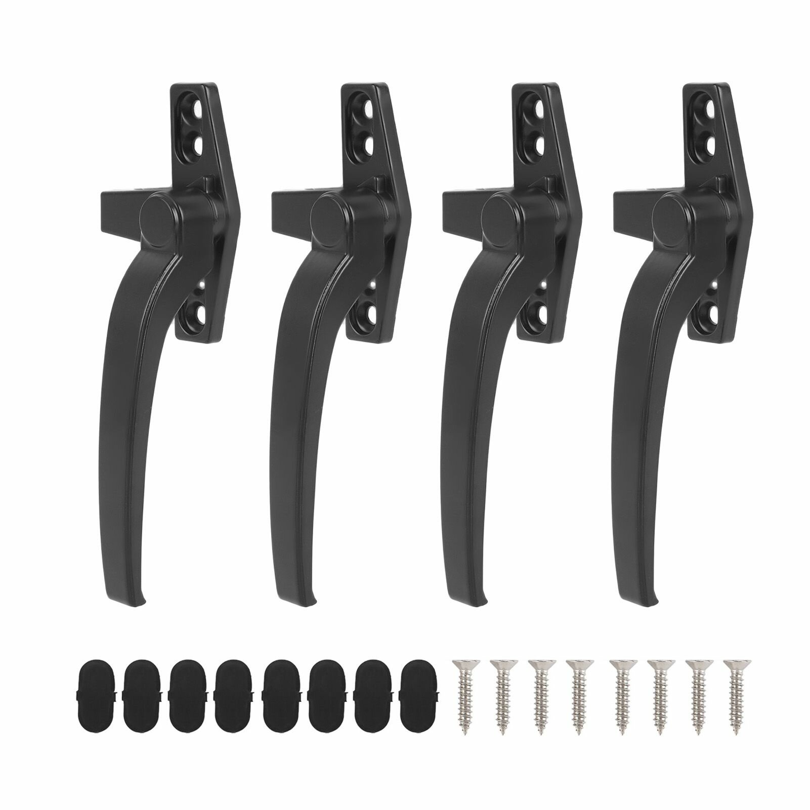 Ручка из алюминиевого сплава для оконной двери Flat Open External Push Casement Security Lock Hardware Right Black
