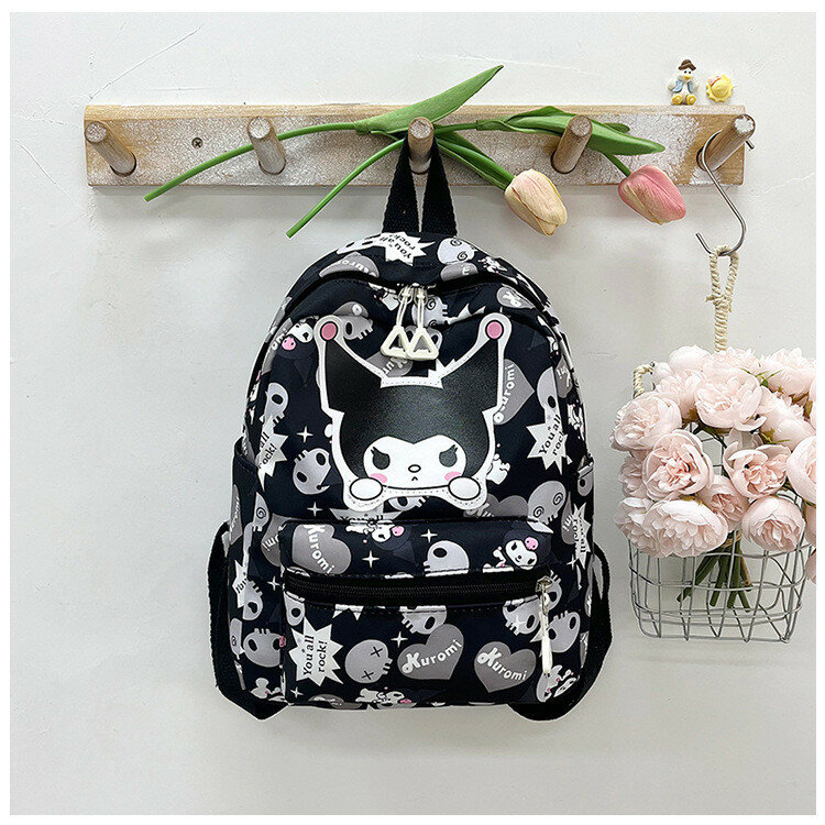 Раскраска рюкзак детский мультяшный легкий и удобный для школы черный