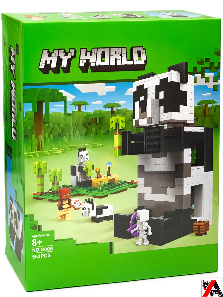 Конструктор Майнкрафт Дом панды