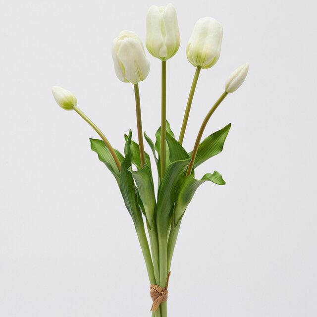 Силиконовые тюльпаны White Prince 5 шт, 48 см, EDG, 2100266A100