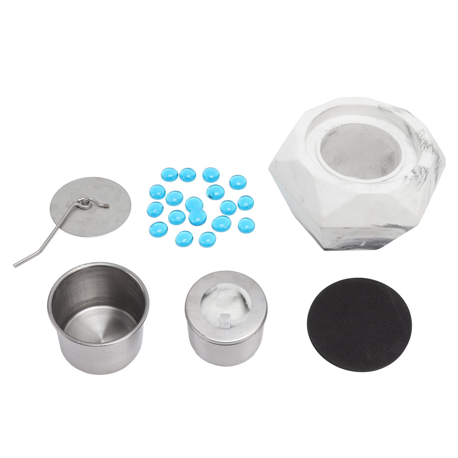 Настольная пожарная яма для предотвращения утечки топлива, портативная декоративная бетонная мини-чаша для этанола для внутреннего и наружного использования