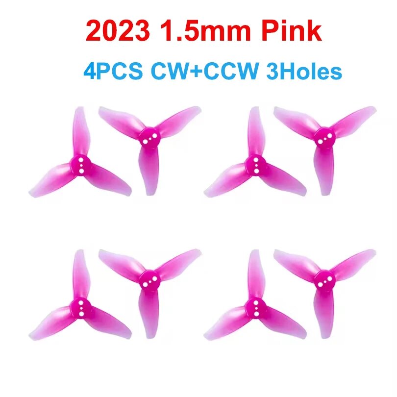 4 Пары Пропеллеров GEMFAN Hurricane 2023 2x2.3 2-дюймовые 3-лопастные CW/CCW С 1/3 Отверстиями Для Моторов 1105-1108