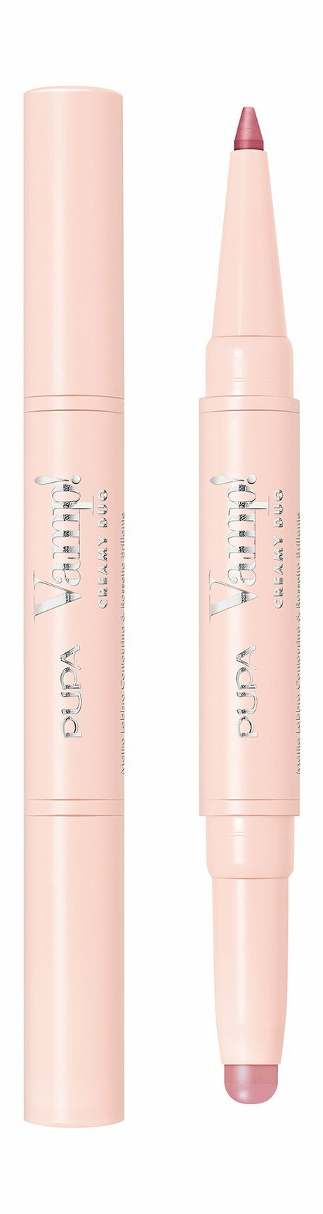 Pupa Vamp! Creamy Duo Lip Pencil and Lipstick Двусторонняя помада-карандаш для губ 2-в-1 | 19 Vibrant Rose 100мл