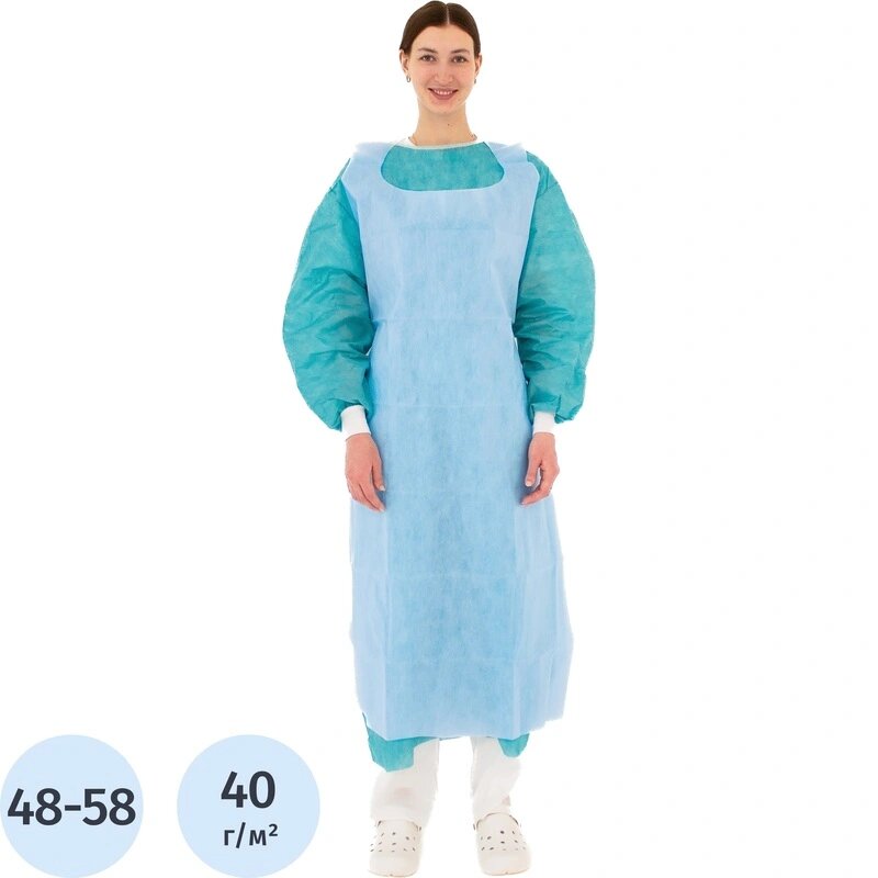 Фартук н/с, Tutami span L ламинир.110см пл.40 10шт/уп. Гекса