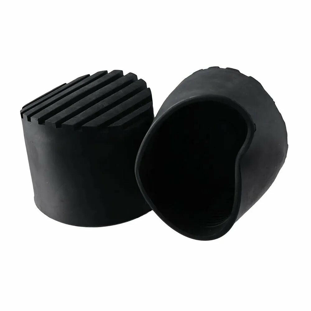 Нескользящие резиновые круглые коврики для гаражных лестниц, диаметр: 8,5 см, 2 штуки черное.