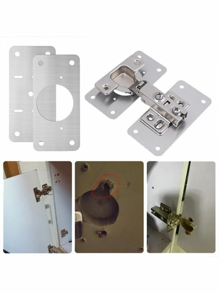 Пластина для петель мебельных/ монтажная пластина для двери/ дверная петля 10 штук.