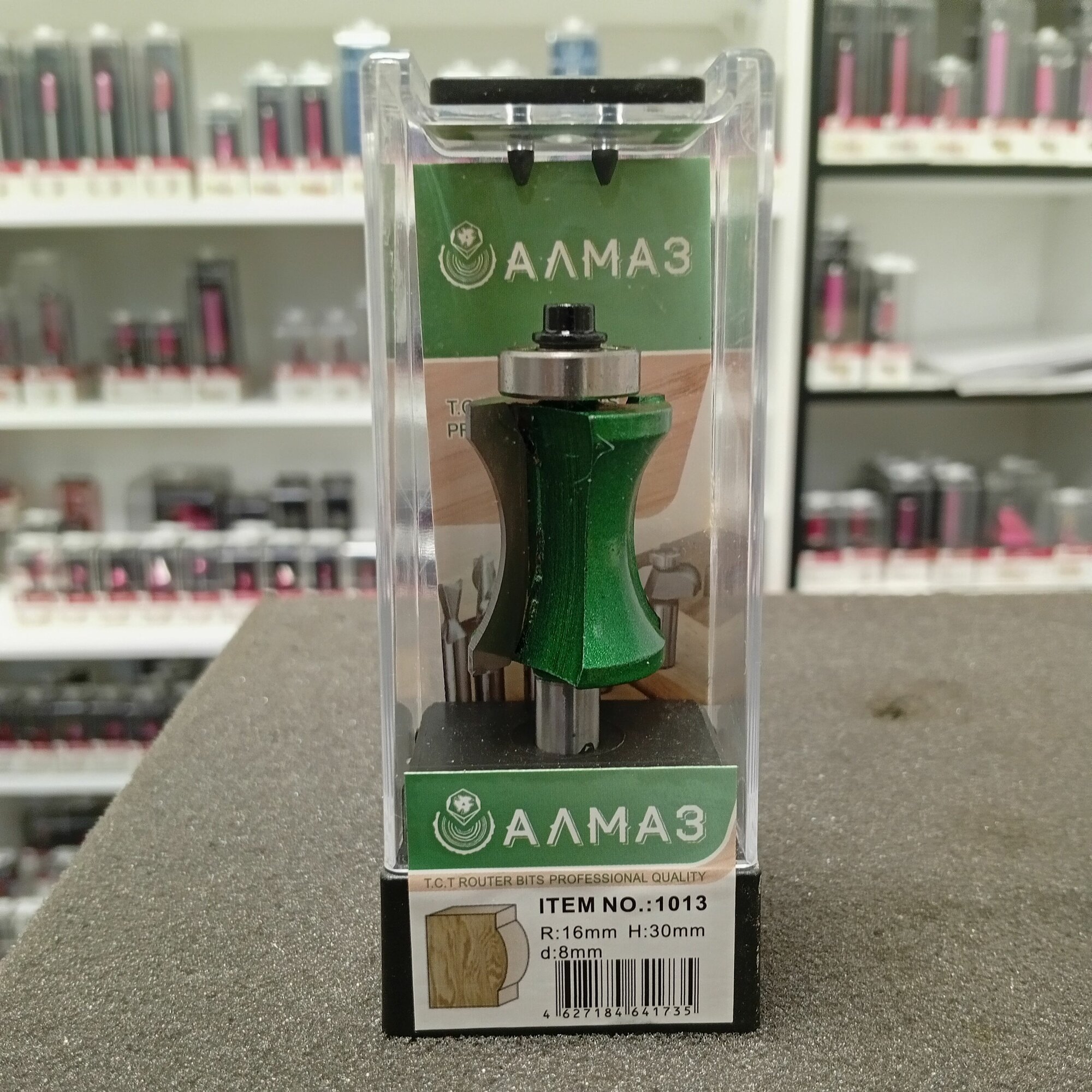 Кромочная полустержневая с подшипником радиус 16 мм алмаз 1013 D:26mm l:30 mm d:8mm