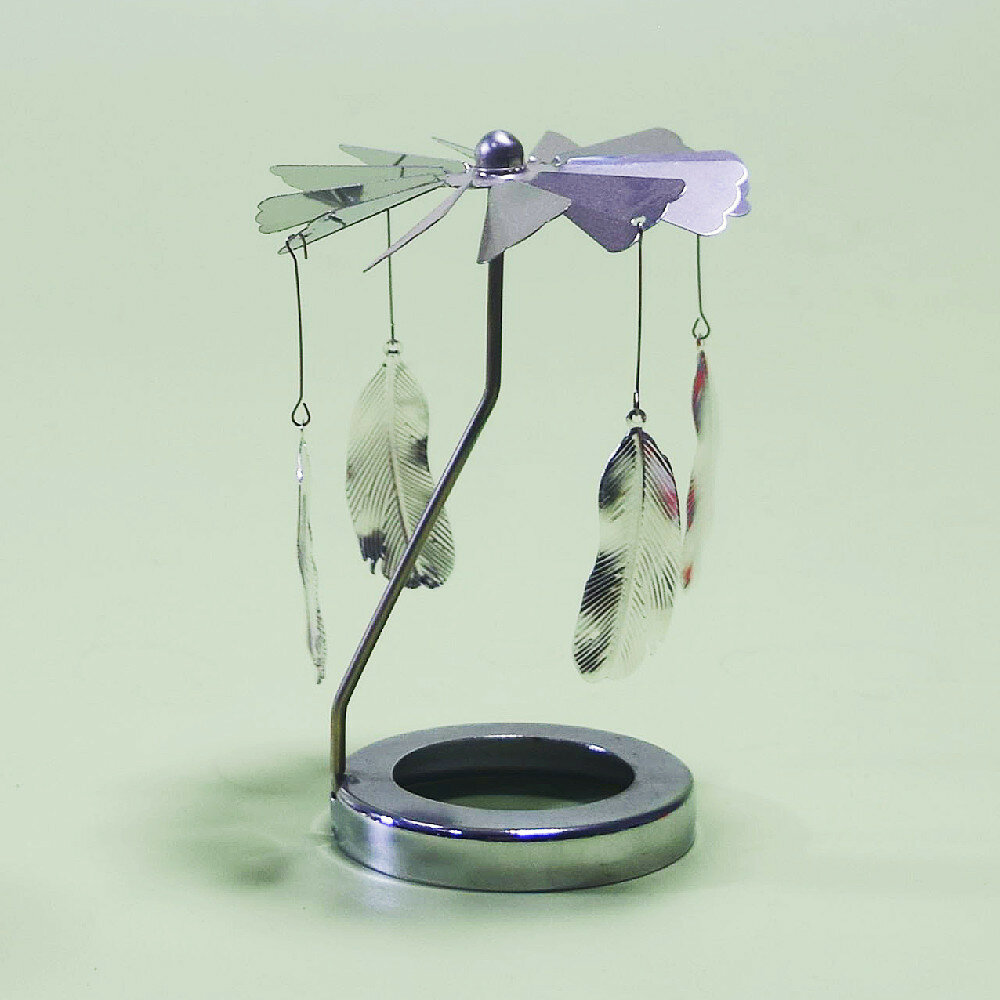 Романтическая ароматическая стеклянная чашка-карусель с оригинальной крышкой, вращающийся подсвечник в виде фонаря.