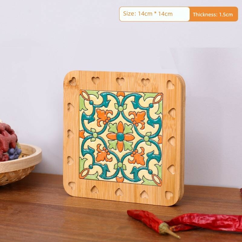 Термоизоляционный коврик для обеденного стола из бамбука, деревянный коврик для стола, коврик из цельного бамбука для