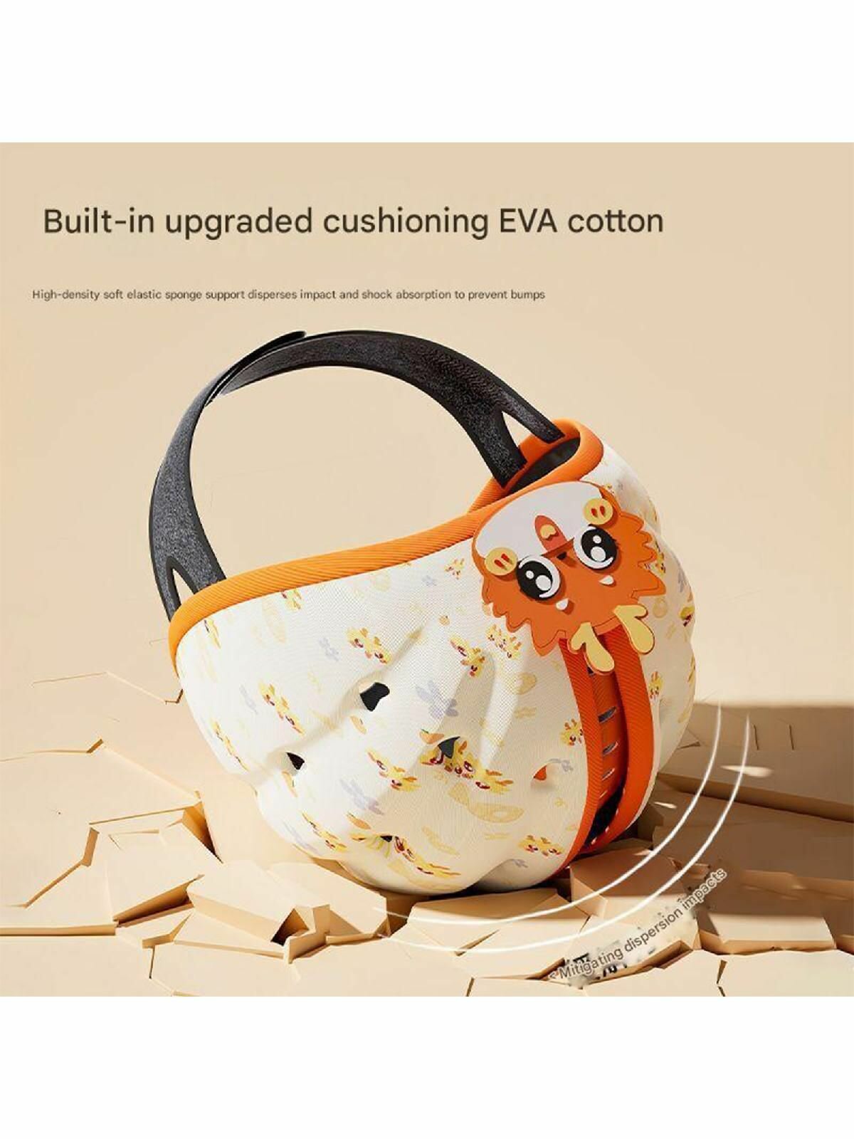 Детский шлем для обучения ходьбе и ползанию, защита от ударов, Оранжевый