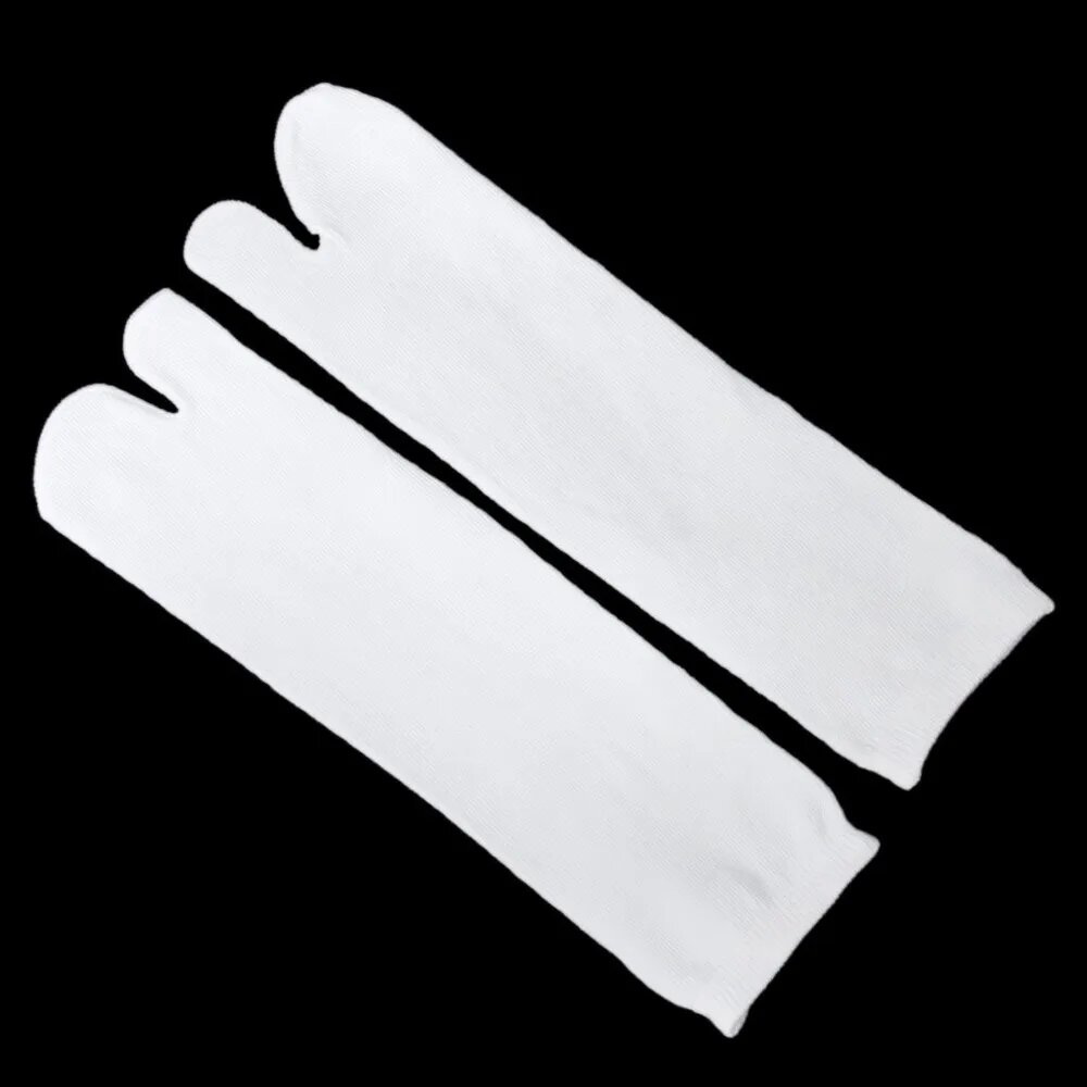 Белые унисекс японские сабо Geta Flip Flop хлопковые носки Tabi с раздвоенным носком