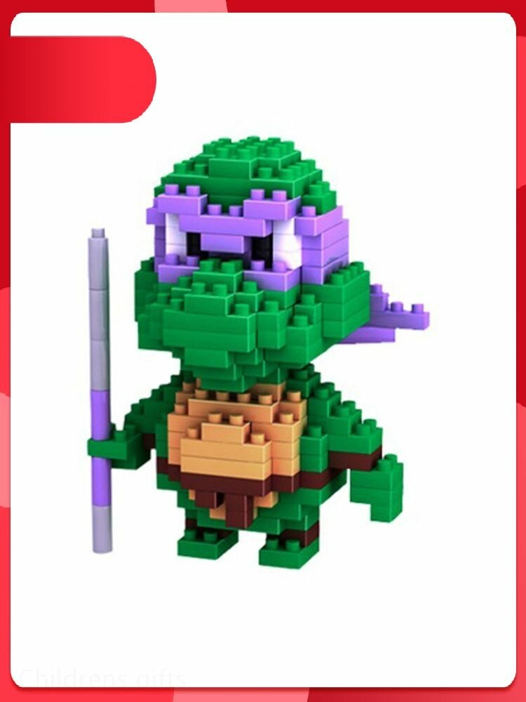 Куклы серии Teenage Mutant Ninja Turtles, собранные вручную из строительных блоков, Модели игрушечных украшений