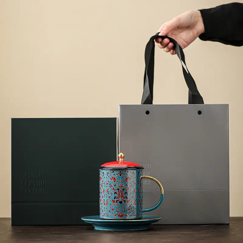 Керамическая серебряная кружка, так что офис в дворцовом стиле с крышкой, чашка для воды, чашка для воды, роскошный высококачественный ручной подарок
