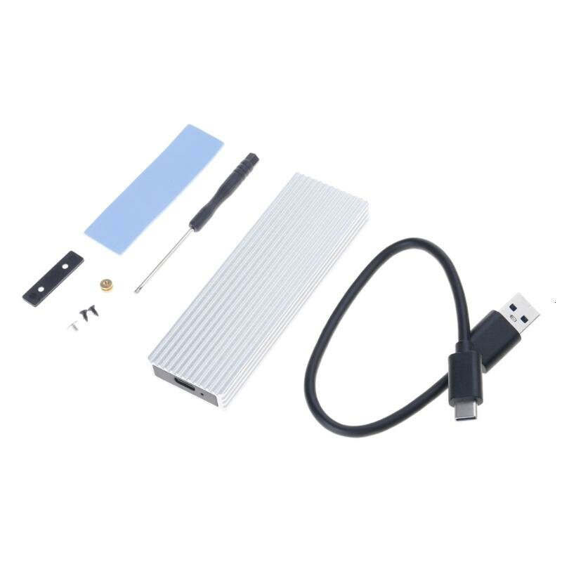 Универсальный корпус M.2 SSD с USB Type-C, Серебро - Поддержка NGFF