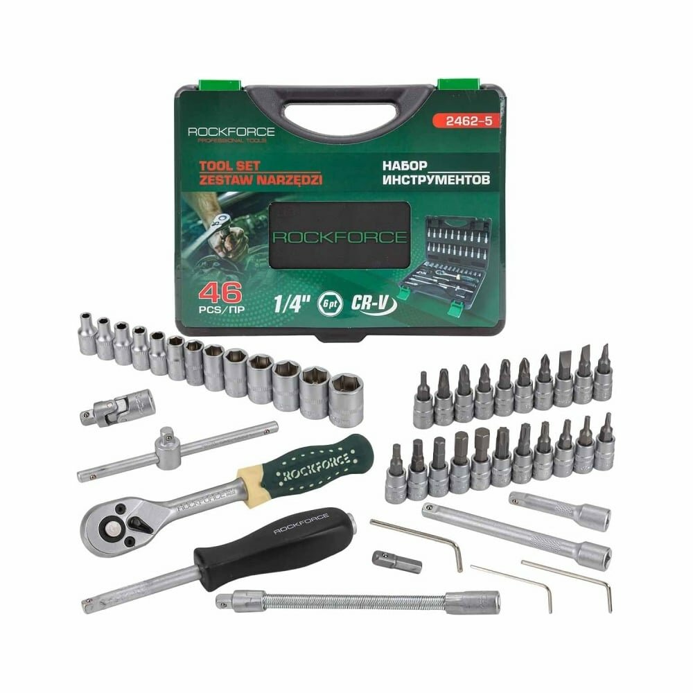 Набор торцевых головок и насадок Rockforce RF-2462-5(1080)