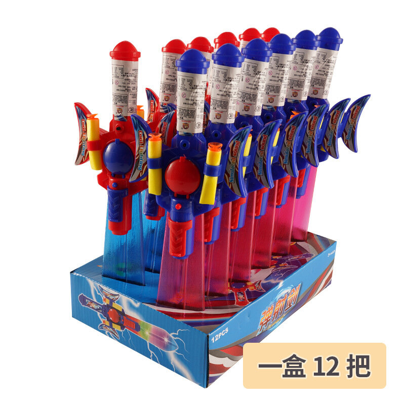 Детская игрушка-конфета с звуком и светом, мягкий эластичный меч с музыкой и миганием для уличных ларьков и супермаркетов, оптовая продажа, блестящий и светящийся