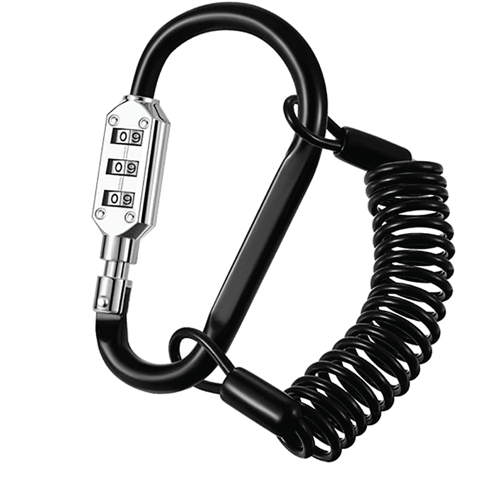 Замок для мотоциклетного шлема и кабель, комбинированный велосипедный кабель с карабином, многофункциональная цепь с высоким уровнем безопасности для шлема, шкафов и багажа.