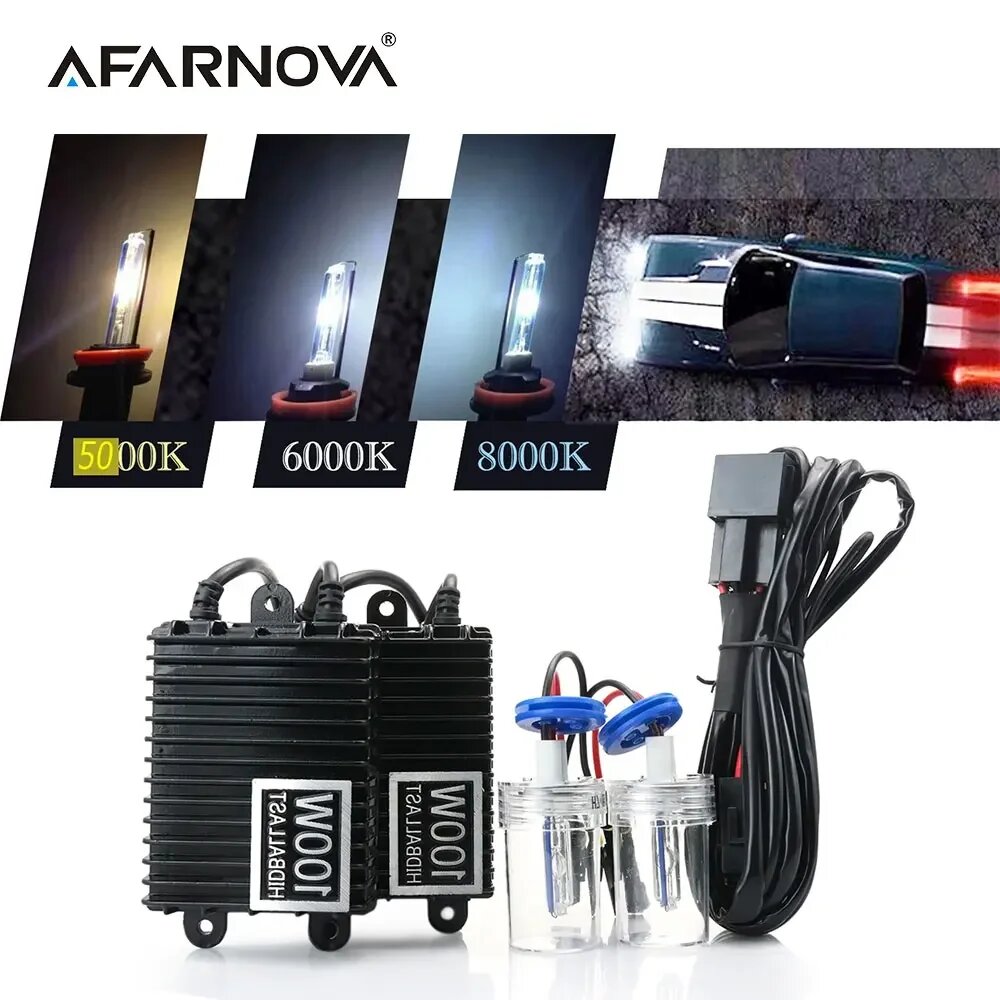 Комплект ксеноновых балластов AC12V 100W Высокомощная HID ксеноновая лампа для фар 3000K Золотой, H3