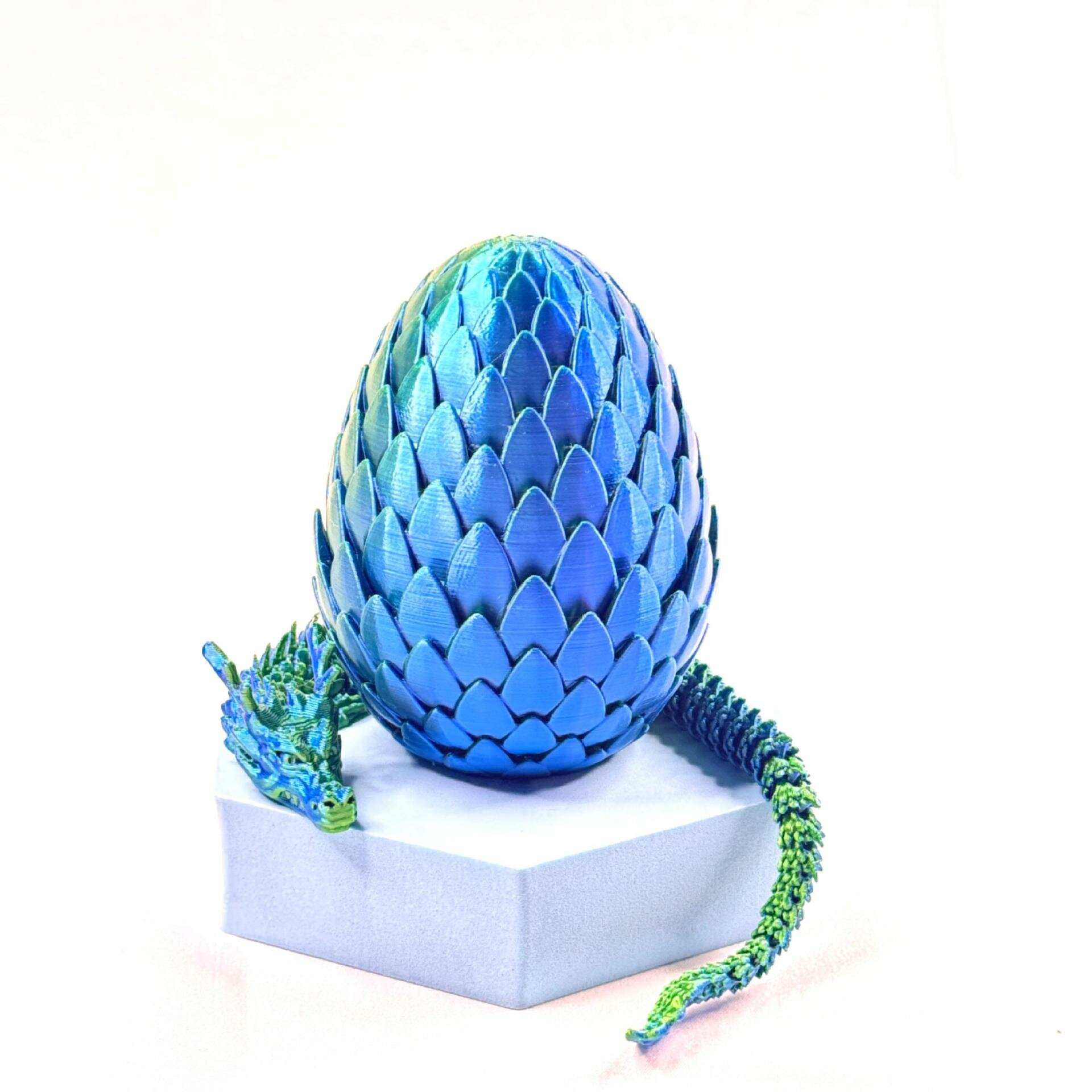 Горячая продажа 3D-печатного драконьего яйца с бесшовным шарниром, набор фигурок дракона, красочное украшение, симуляционная модель