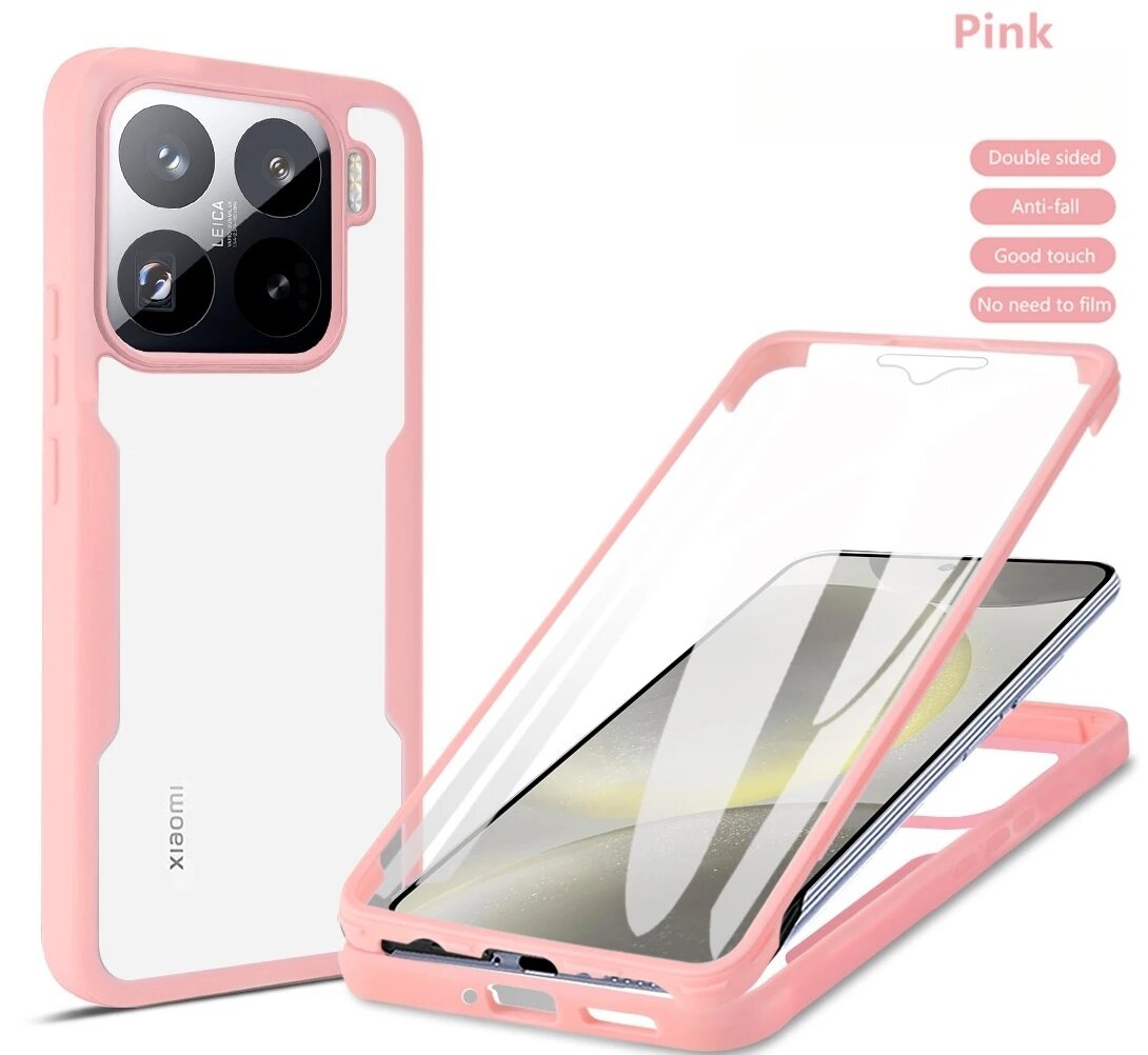 Розовый чехол для Xiaomi 15, QS360-Pink