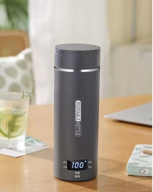 Чайник электрический маленький, мини - чайник 0,5 мл термос, герметичный, дорожный, сенсорное управление,