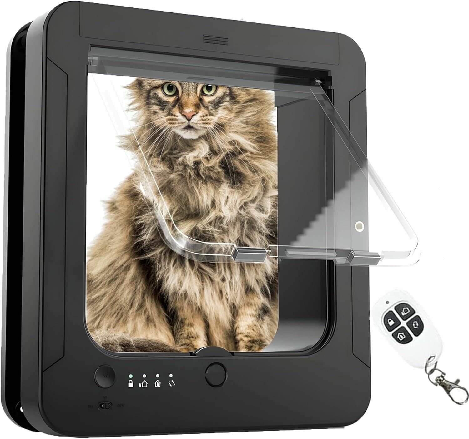 Умная дверца для кошек с RFID и пультом ДУ