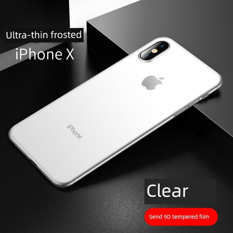 Оригинальный чехол для iPhone X прозрачно-белый полный корпус силиконовый охлаждающий тонкий анти-отпечатки