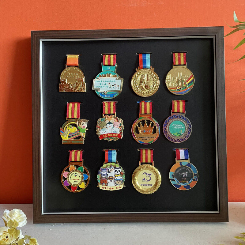 Рамка для медалей марафона, хранение медалей спортивных соревнований, настенная подвесная рамка с перфорацией