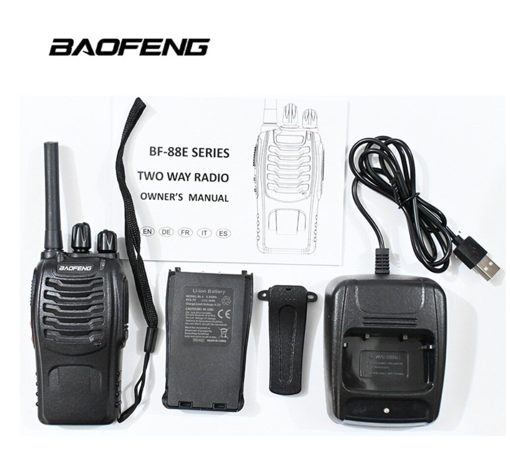 Рация BAOFENG BF-88E PMR446, портативная беспроводная рация для улицы, в наличии