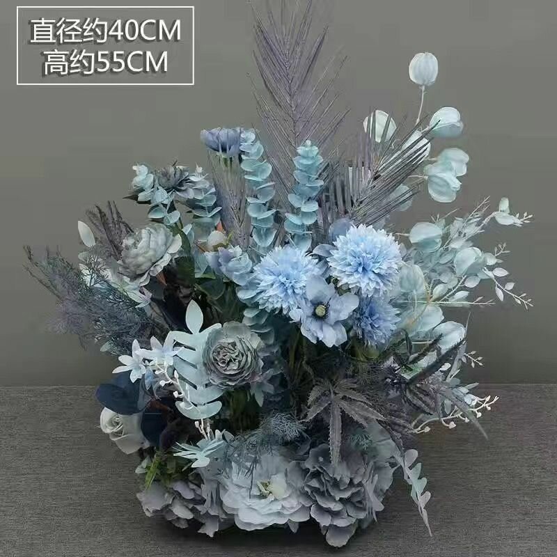 Новая свадебная композиция из искусственных шелковых цветов для пола, цветочная композиция для свадебного зала, отеля, помолвки, сценического фона, флористическое искусство