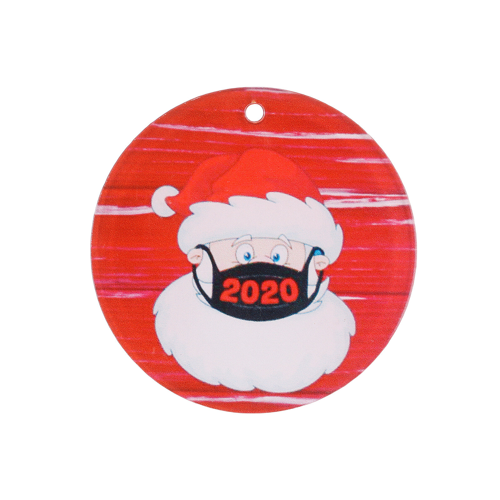 Шарик для украшения елки с люстру 7.2см/2.8дюйм, украшение для елки для дома, 2020, акрил, 10 видов, упаковка 7.5*7.5*3см, вес 48г, гофрированная коробка, 1 штука