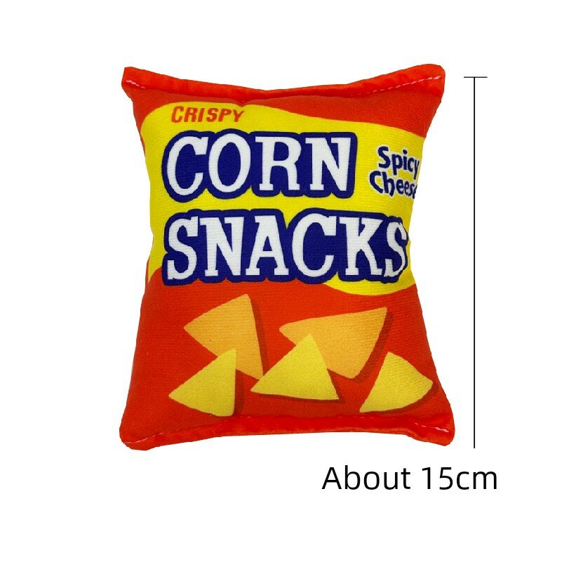 Плюшевая реалистичная игрушка-чипсы для собак, звуковая игрушка для собак средних размеров, звуковой чипсы для собак