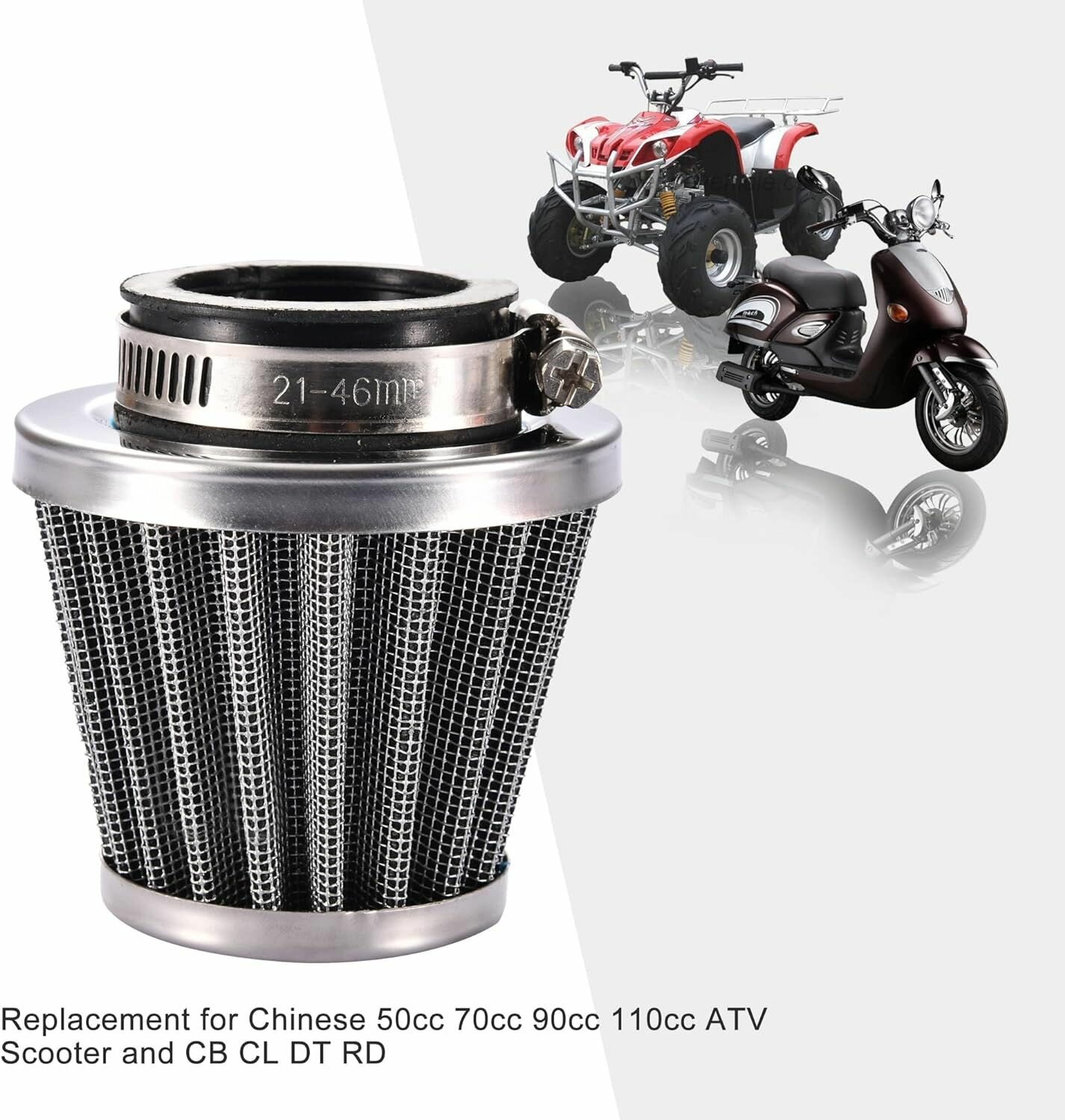 Фильтр воздушный нулевого сопротивления 38-40мм прямой