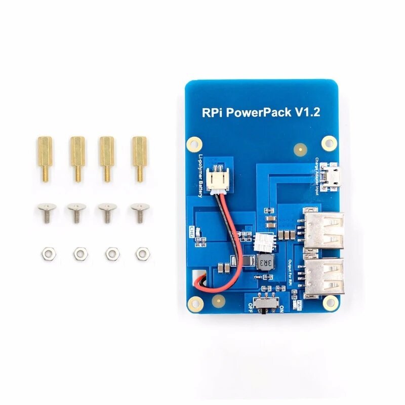 Модуль питания для Raspberry Pi 3B/3B+ с литиевой батареей