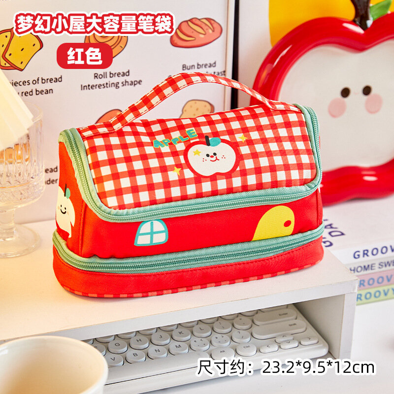 Милый маленький домик пенал большой вместимости, высокая эстетика, многофункциональная водонепроницаемая коробка для ручек, уникальный стиль для девочек