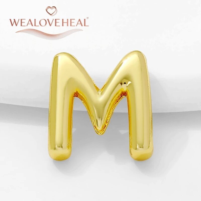 WEALOVEHEAL Позолоченные латунные буквы для браслетов M