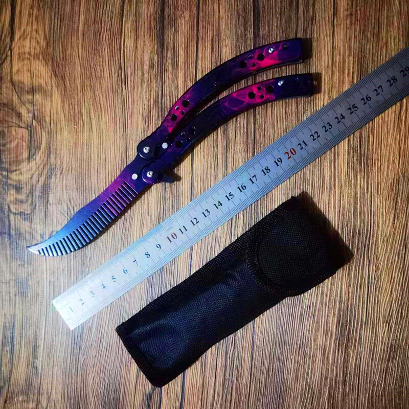 Модель фигурки CSGO, бабочка-нож, бабочка-расческа, ручной метательный нож, тренировочный инструмент, игровое периферийное устройство, не заточенный